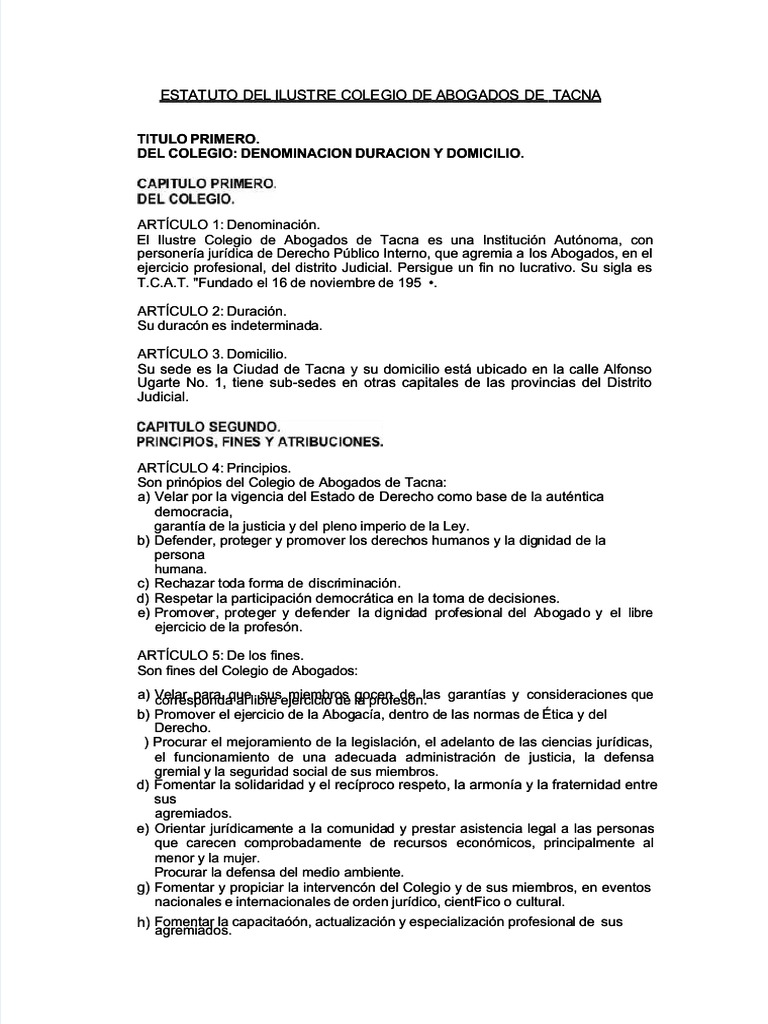 PDF PDF Estatuto Icat Tacna Compress | PDF