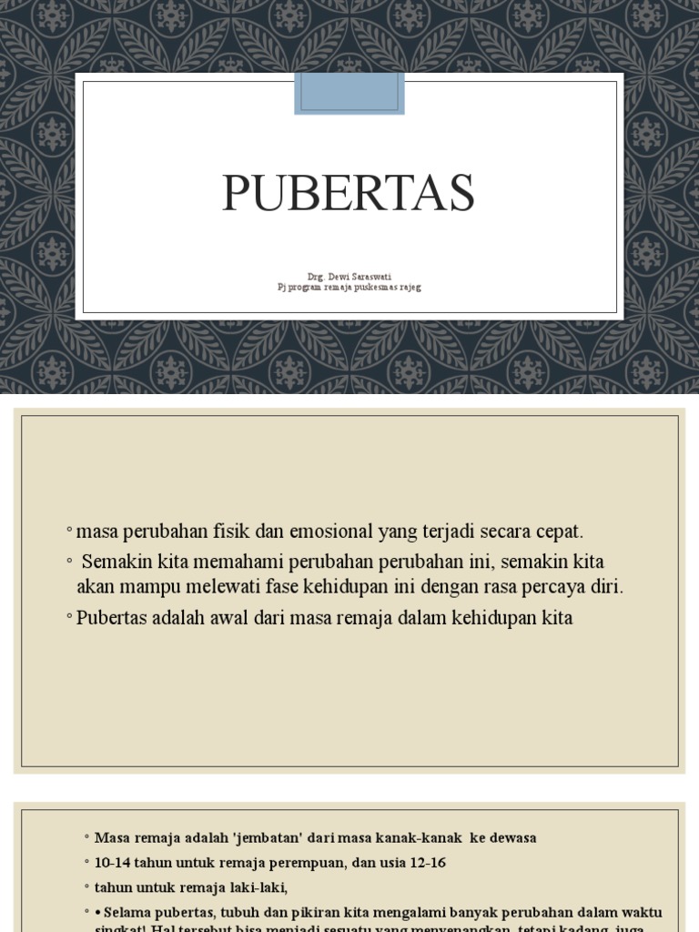 Panduan Pubertas dan Nilai Remaja | PDF