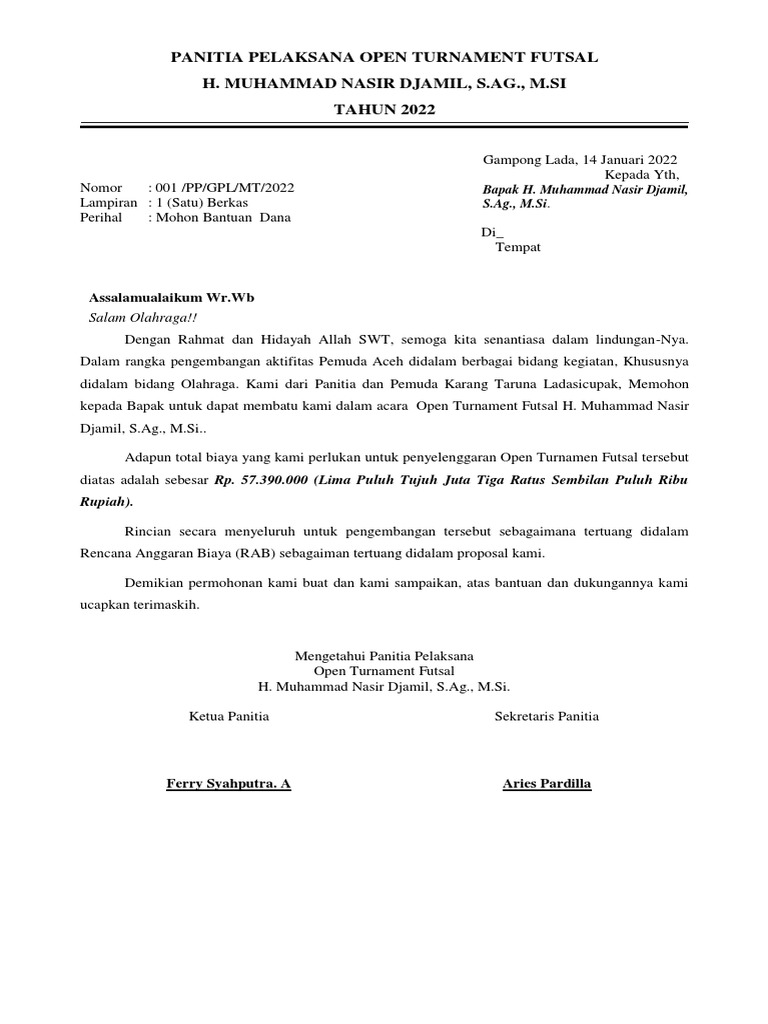 Proposal Futsal | PDF