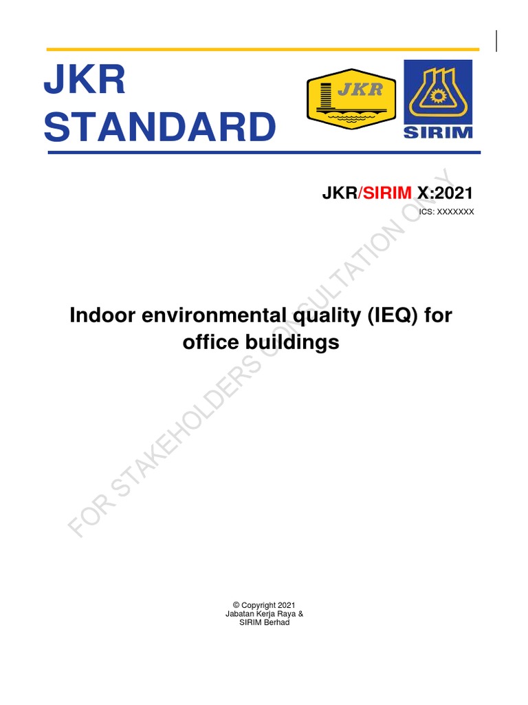 JKR SIRIM IEQ Updated 1 | PDF | Ventilation (Architecture) | Lighting