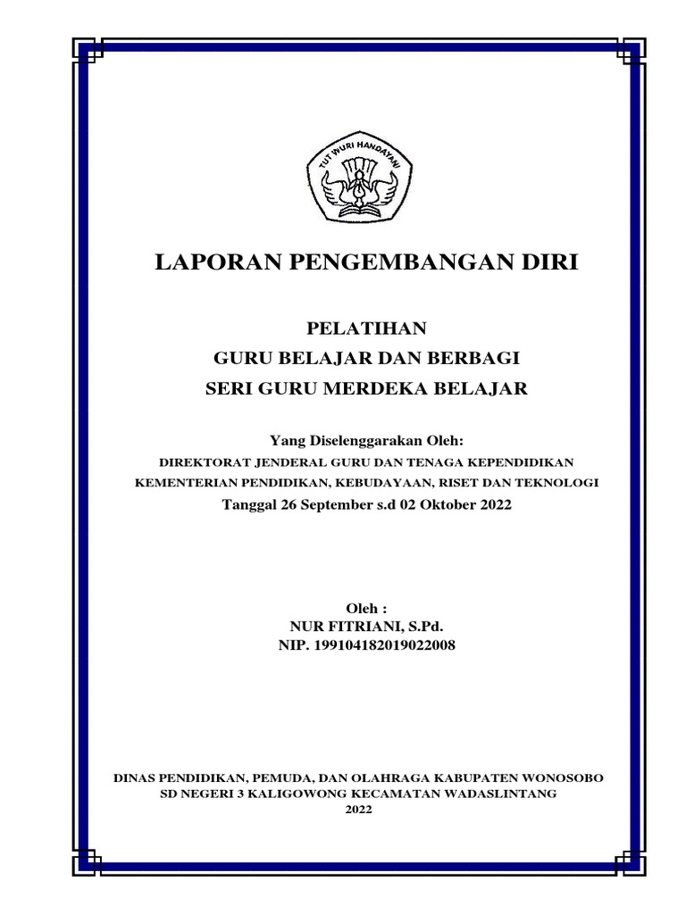 Nur Fitriani - Laporan PD Seri Guru Merdeka Belajar | PDF