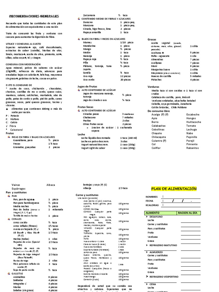 Triptico Por Raciones | PDF | Carne | Aceite de oliva