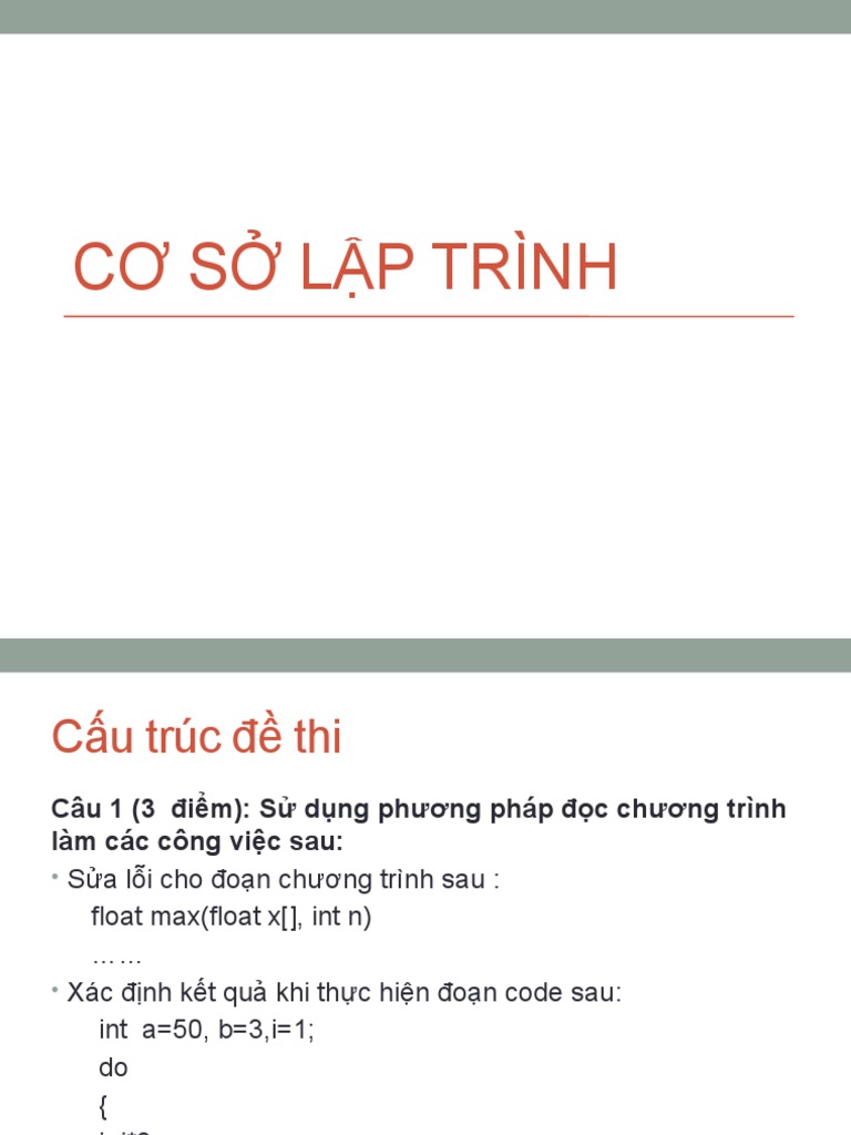 Cấu Trúc Đề Thi CSLT | PDF