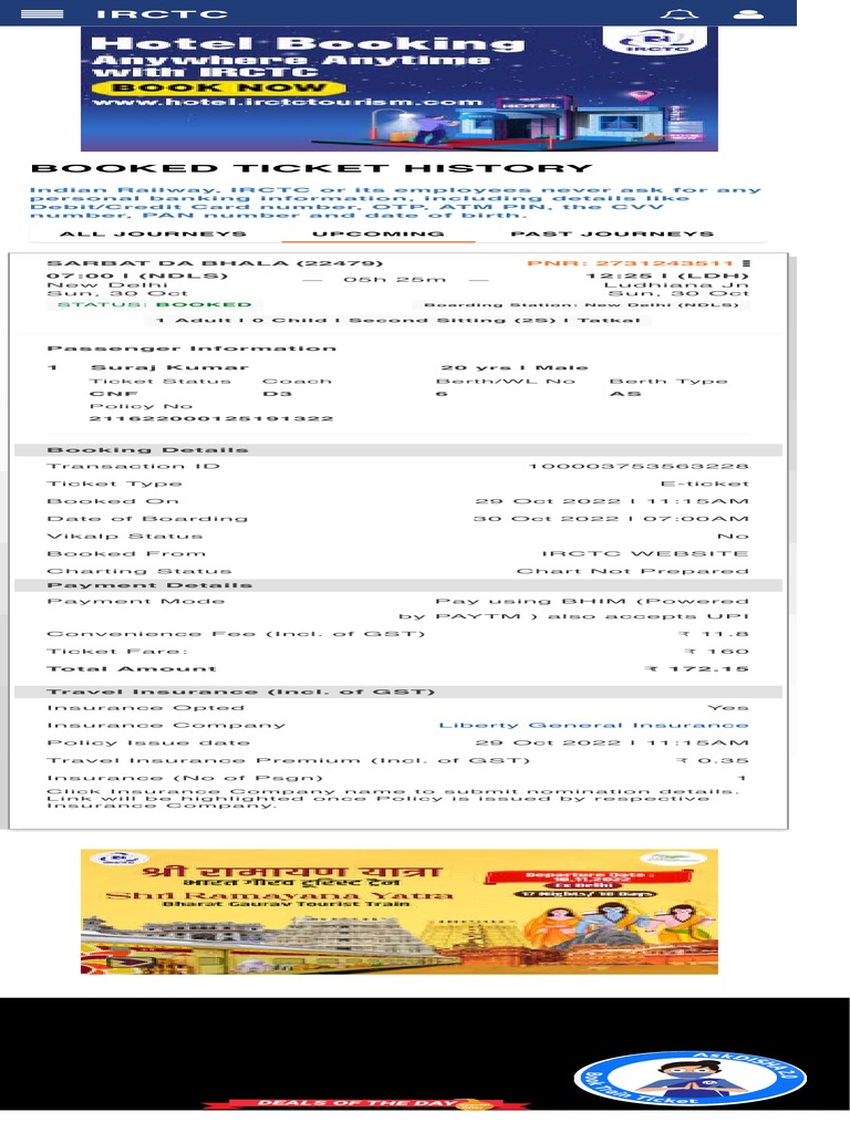 IRCTC Next Generation Ticket Booking | PDF