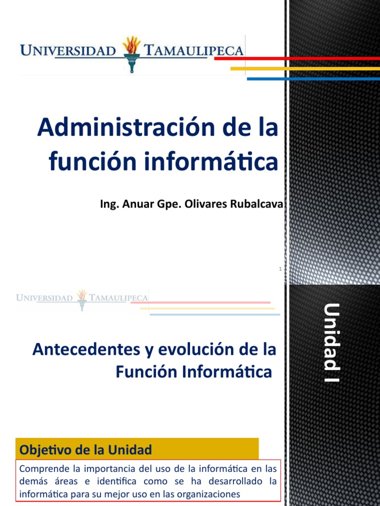 U1-Admon Función Informática | PDF | Informática | Planificación