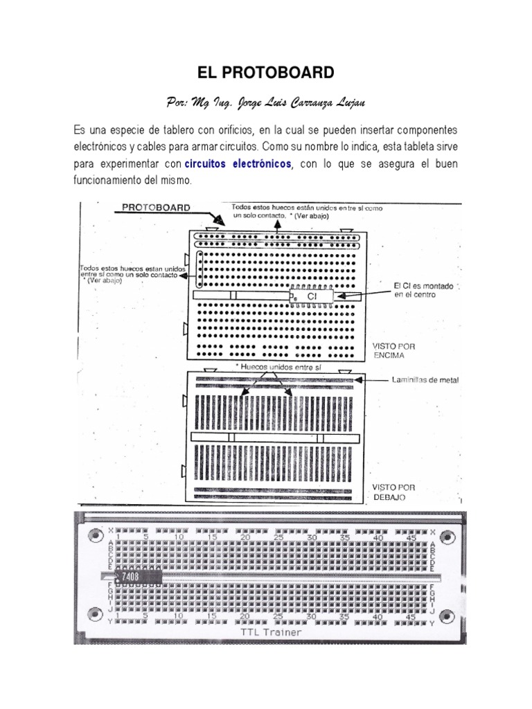 El Protoboard | PDF | Ciencias de la Computación | Ingeniería Informática