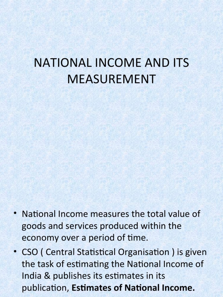 National Income Measurement Methods | PDF | Measures Of National Income ...