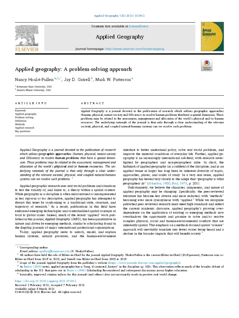 Understanding Applied Geography | PDF | Geography | Space