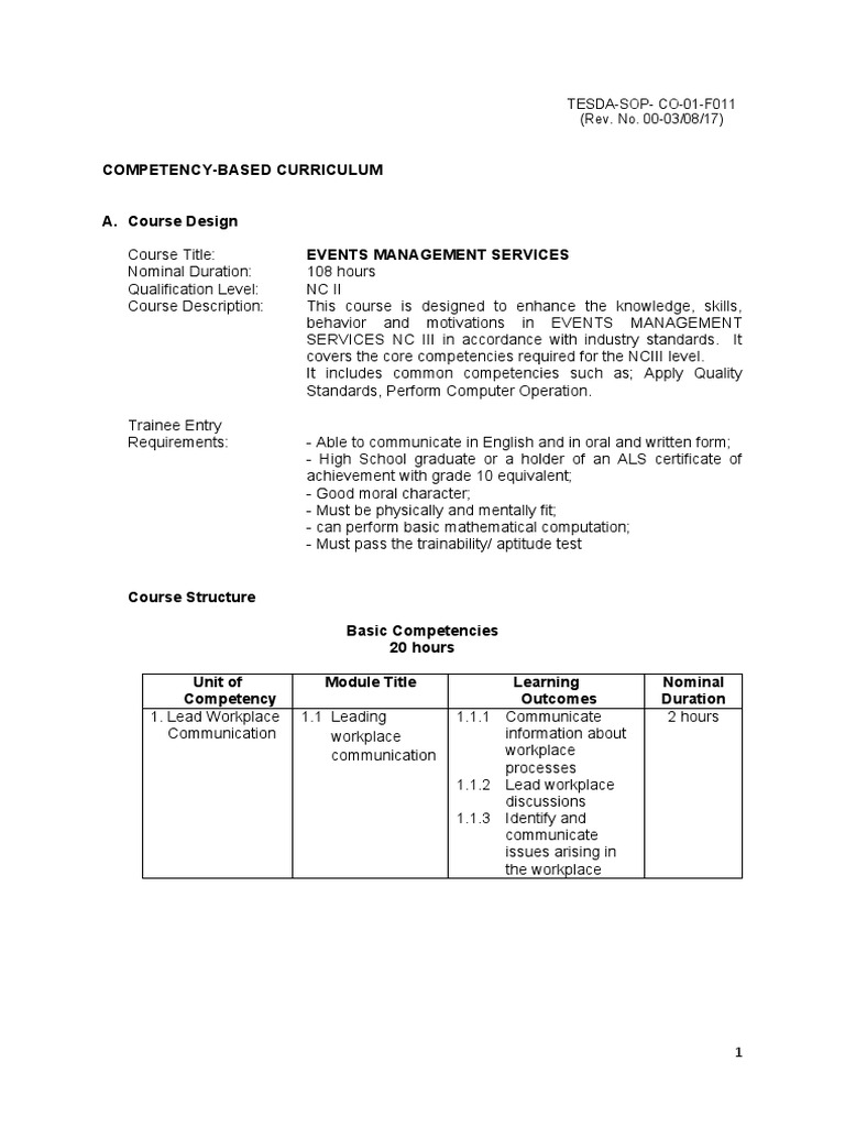 EMS Updated Competency Based Curriculum Jenesa | PDF | Learning ...
