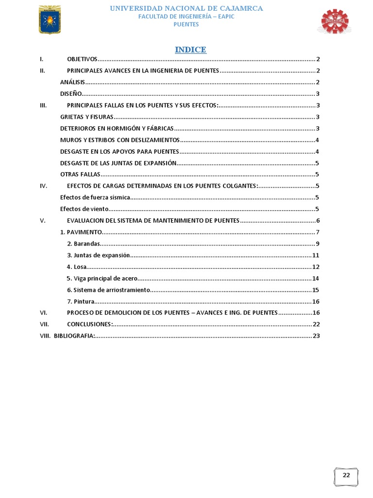 INFORME | PDF | Demolición | Puente