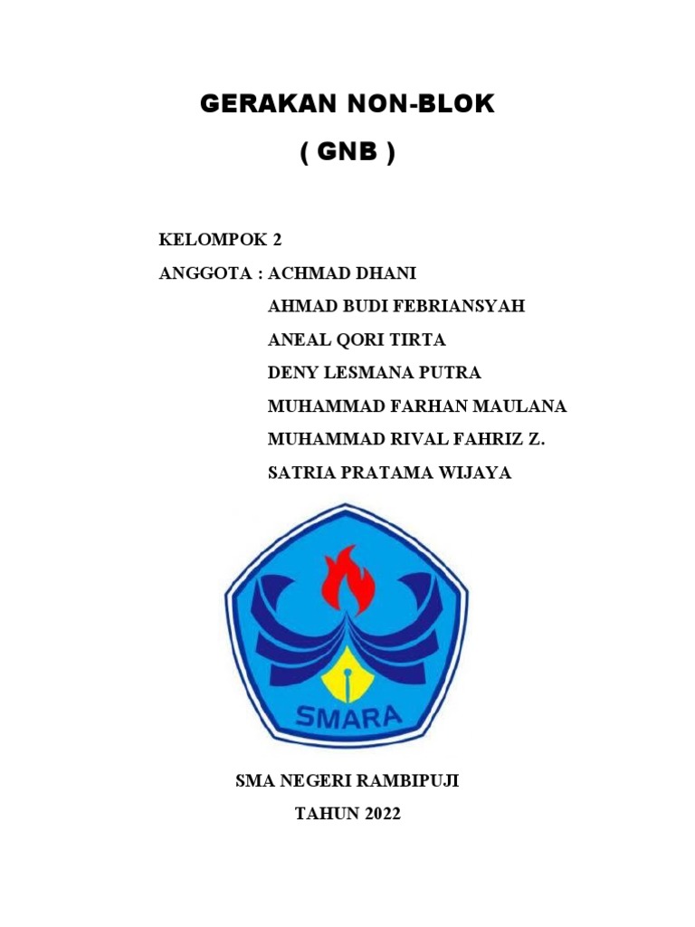 Gerakan Non-Blok (GNB) | PDF