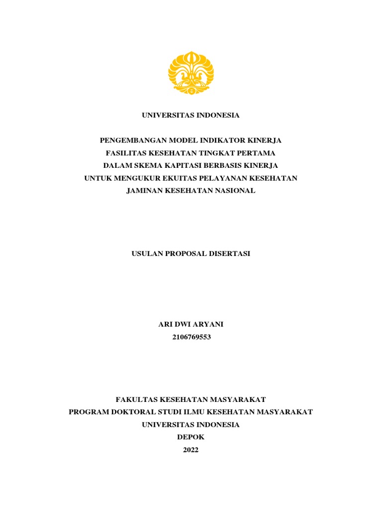 Proposal Ari Dwi Aryani | PDF