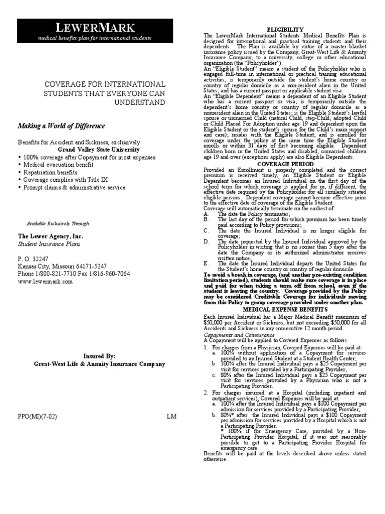 Lewermark Gvsu Plan | PDF | Insurance | Hospital Lewermark Gvsu Plan | PDF | Insurance | Hospital