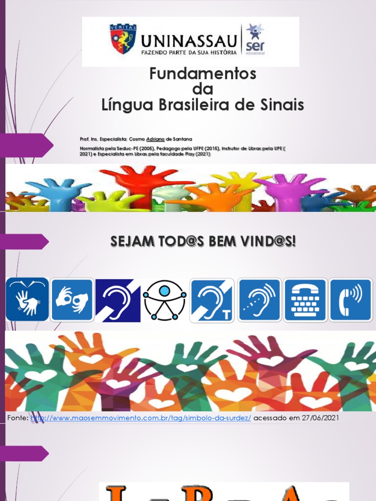 Aula de Fundamentos Da Língua Brasileira de Sinais | PDF | Linguagem de ...