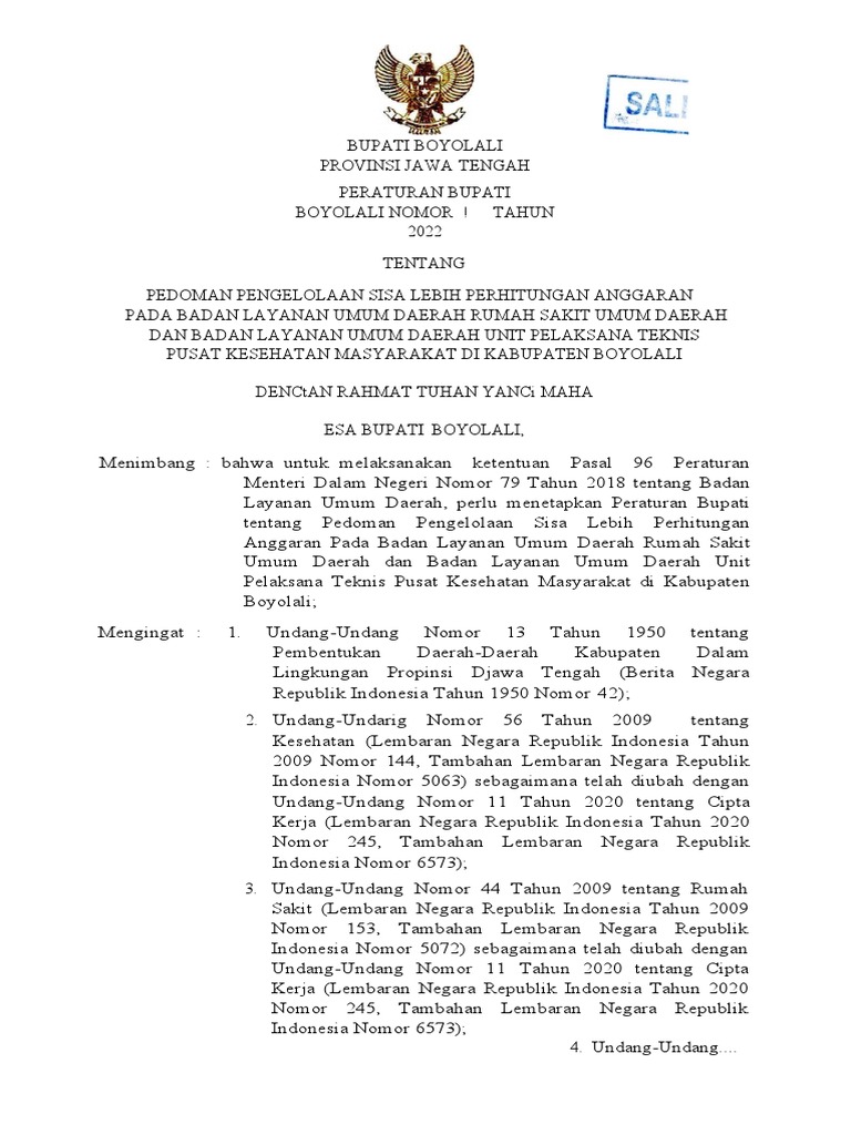 Pengelolaan SiLPA BLUD Boyolali | PDF