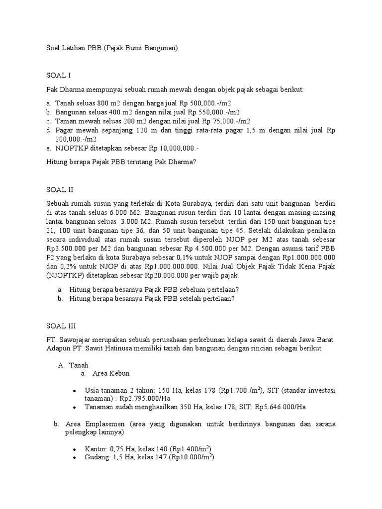 Soal Latihan PBB | PDF