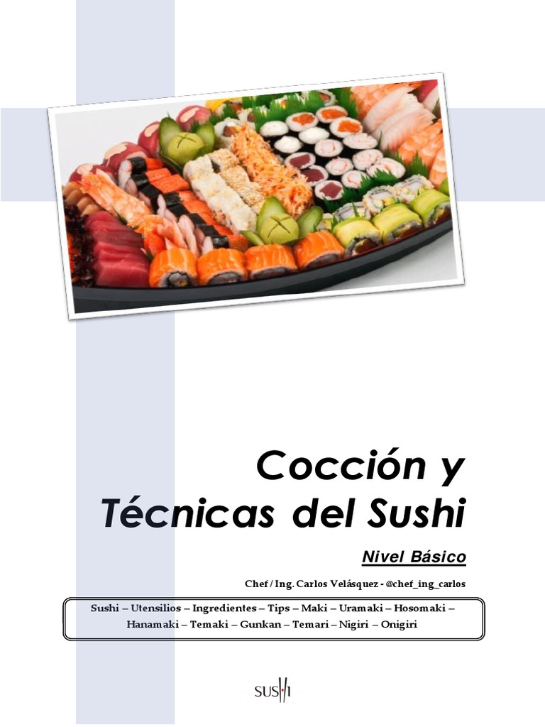 Cocción y Técnicas Del Sushi | PDF | Sushi | Alimentos