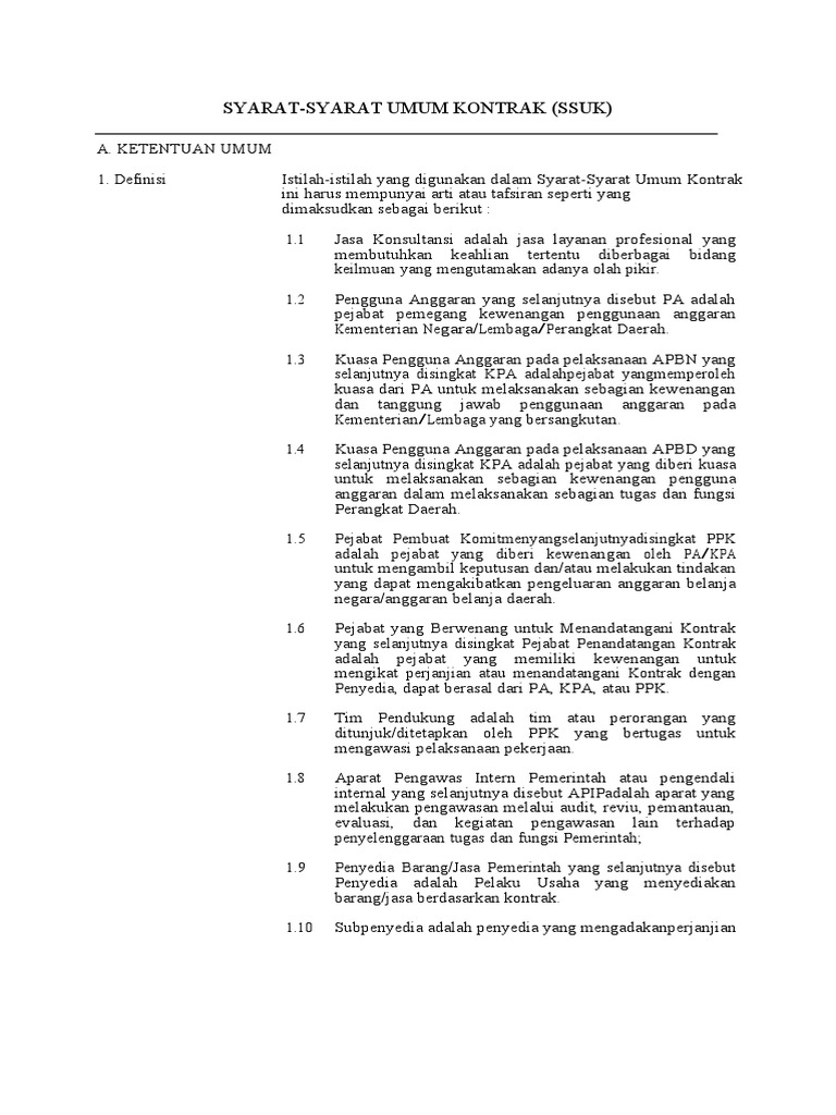 Draf Kontrak Master Plan Rsud Kota Baubau | PDF