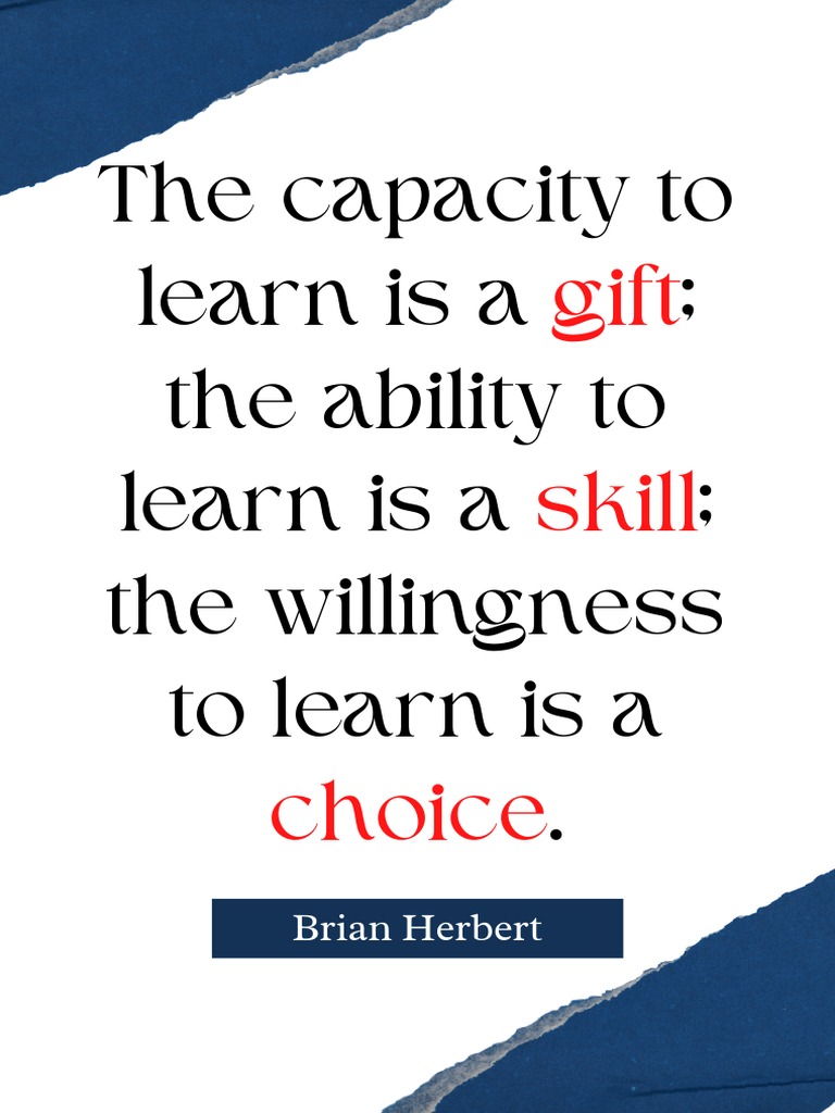 The Gift, Skill, and Choice of Learning: A Reflection on Learning ...