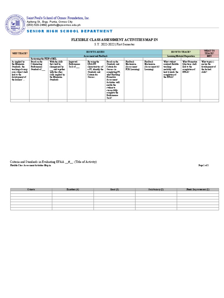 Developing Core Skills Through Flexible Class Assessments: A Senior ...