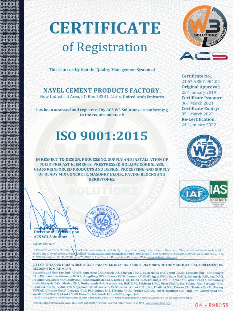 09 ISO 9001 2015 Certificate | PDF | Building Engineering | Economic ...