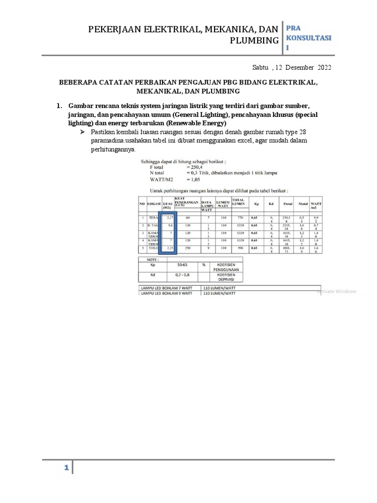 Catatan Revisi MEP PERUMAHAN PARAMADINA SUBSIDI | PDF