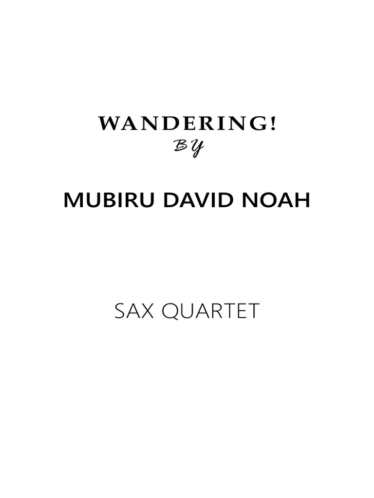 Wandering by Mubiru David Noah | PDF