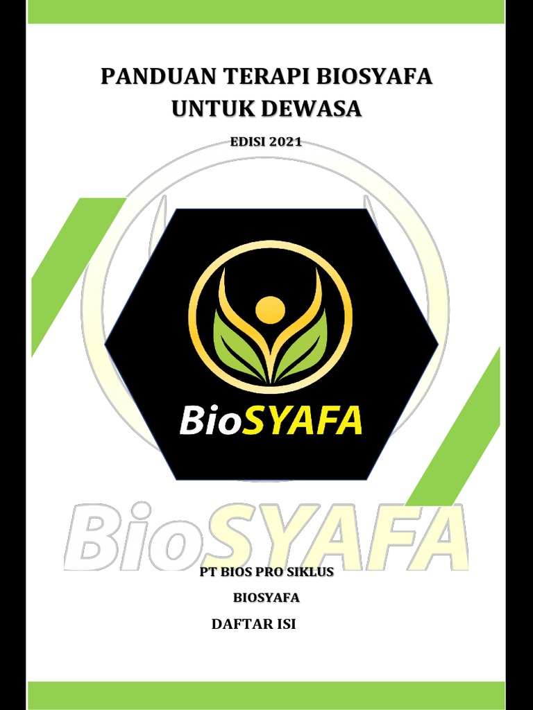 Panduan Terapi Biosyafa Dewasa | PDF