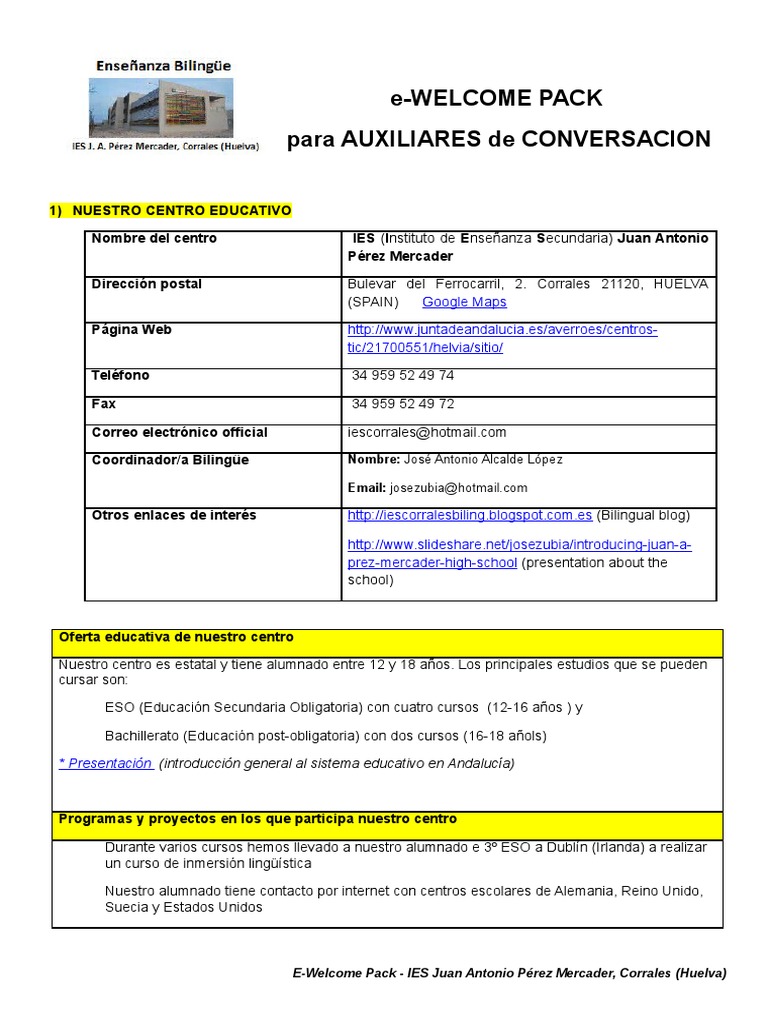 E-Welcome Pack Spanish | PDF | Multilingüismo | Método de enseñanza