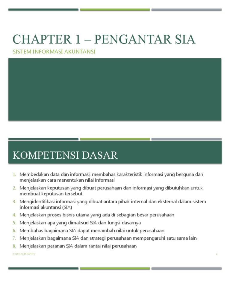 Chapter 1 Pengantar Sia V2 Pdf Pengelolaan Keuangan Uang