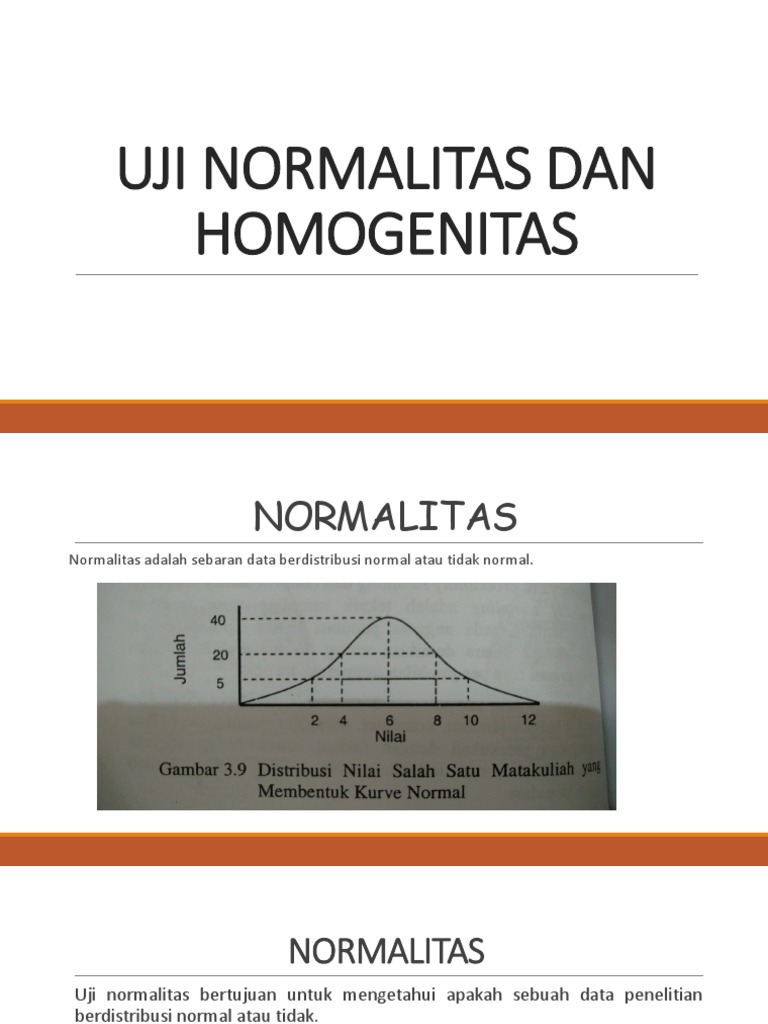 Uji Normalitas Dan Homogenitas | PDF