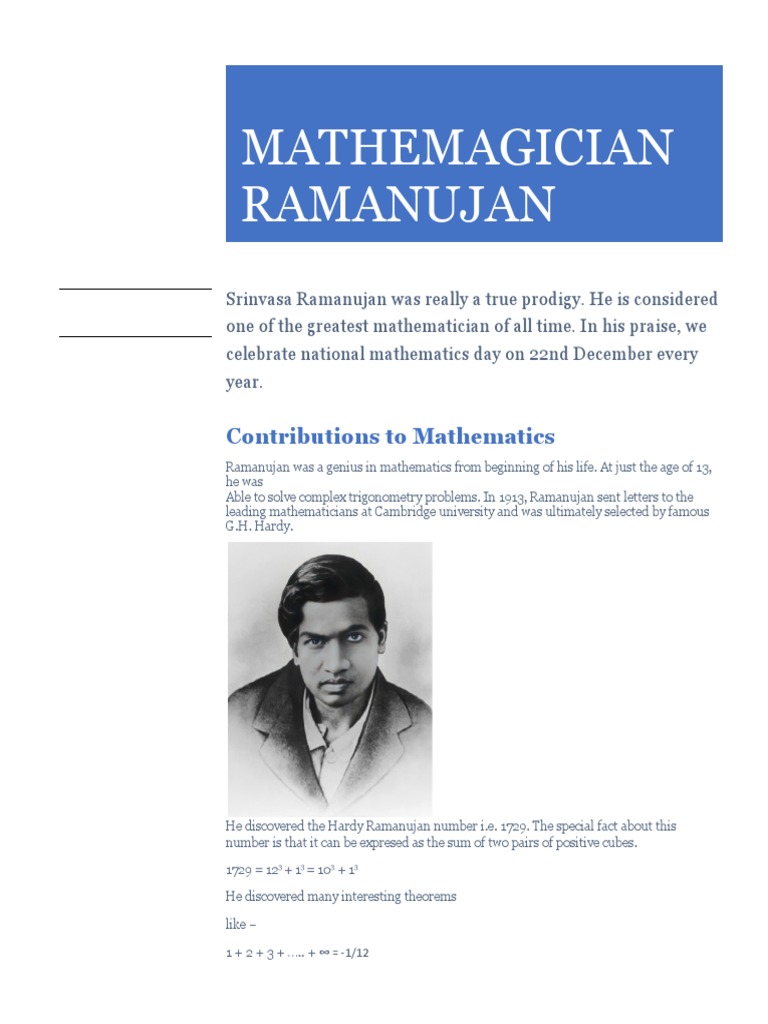 Ramanujan | PDF