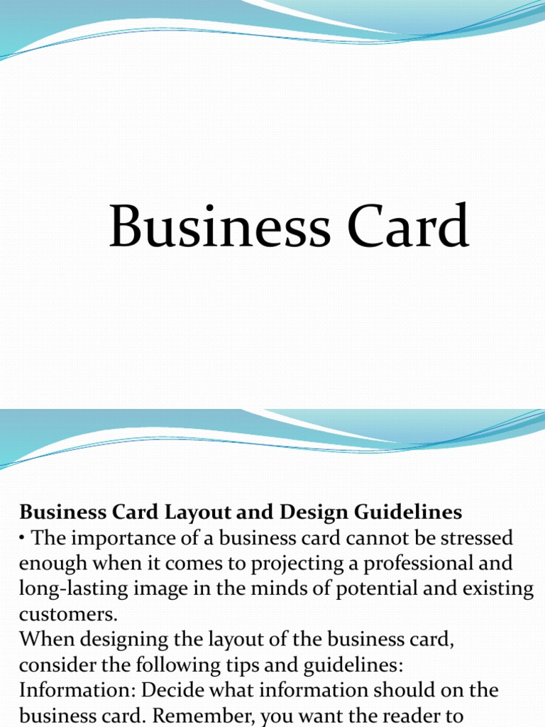 Business Cards | PDF