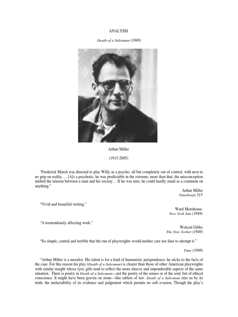 Analyzing Miller's Death of a Salesman | PDF | Expressionism | Tragedy