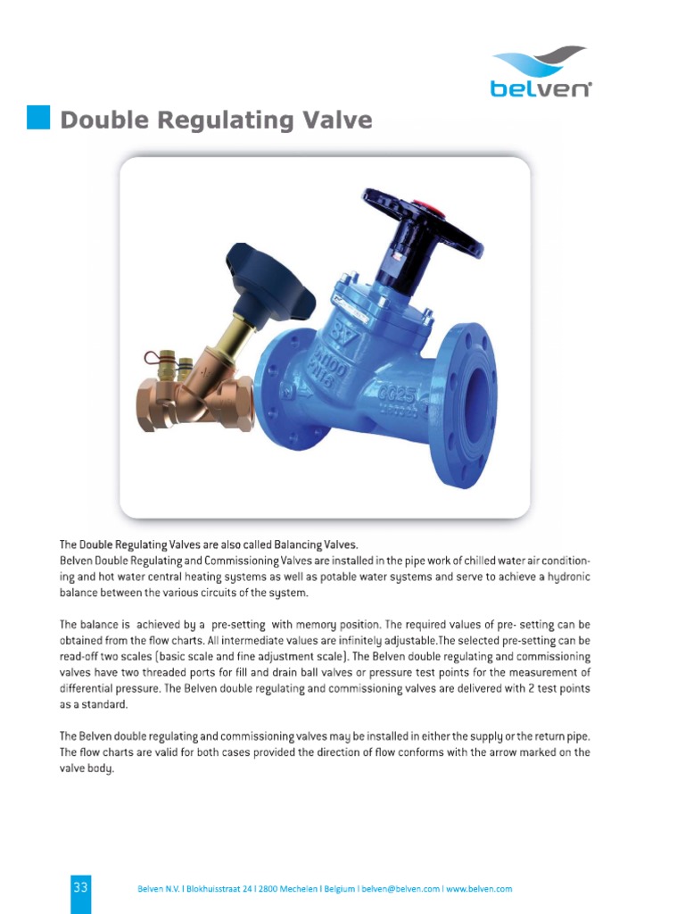 Bv216 Double Regulating Valve | PDF