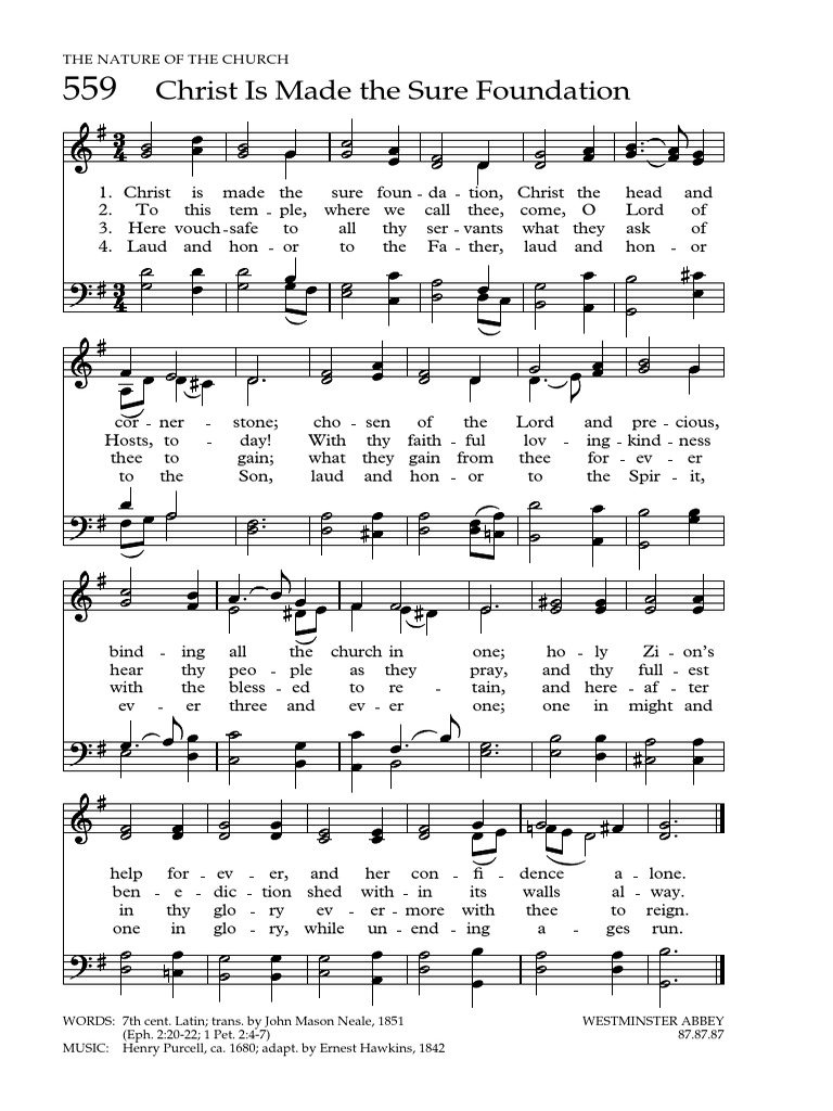 Christ Is Made The Sure Foundation | PDF