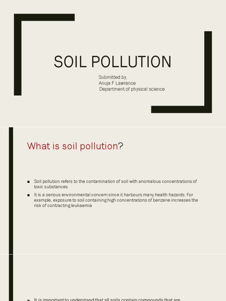 Soil Pollution | PDF | Pollution | Pesticide