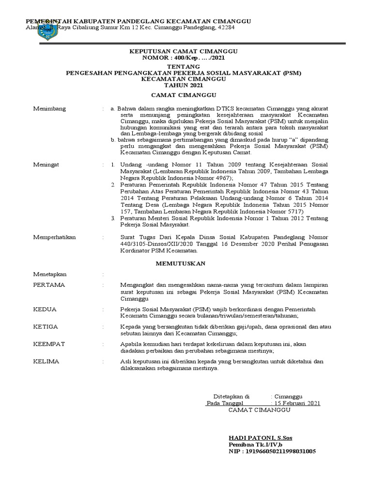 SK PSM Cimanggu | PDF