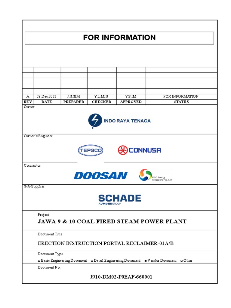 j910 Dm02 P0eaf 660001 Erection Instruction Portal Reclaimer 01ab | PDF ...