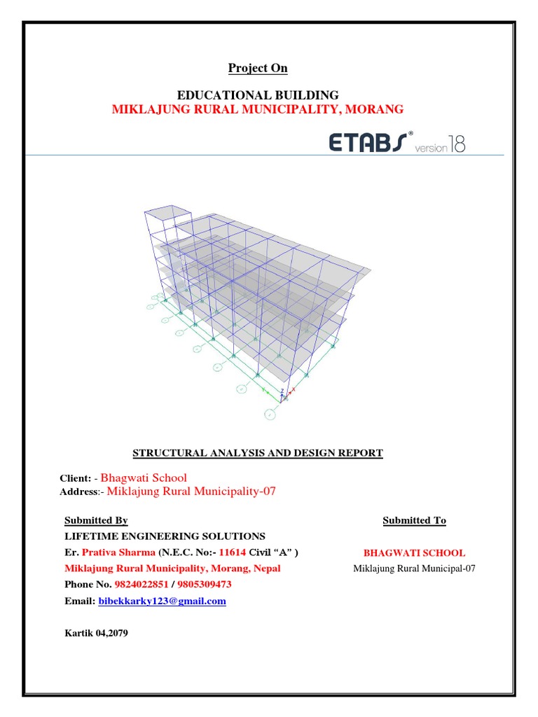 Bhagwati School Strap Report Analysis | PDF | Beam (Structure) | Bending