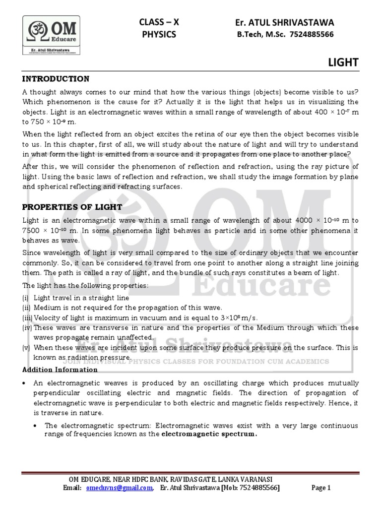 3-Light X Om-1 | PDF | Light | Waves