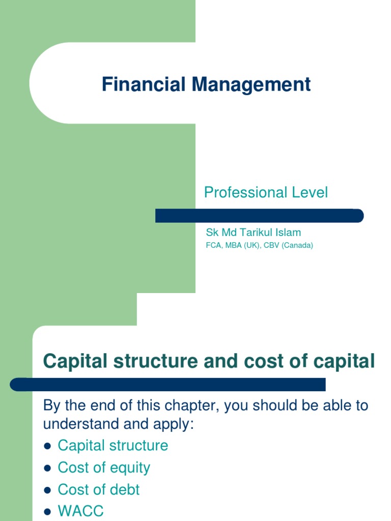 FM-CoC (1) - 230104 - 222339 | PDF | Capital Structure | Cost Of Capital