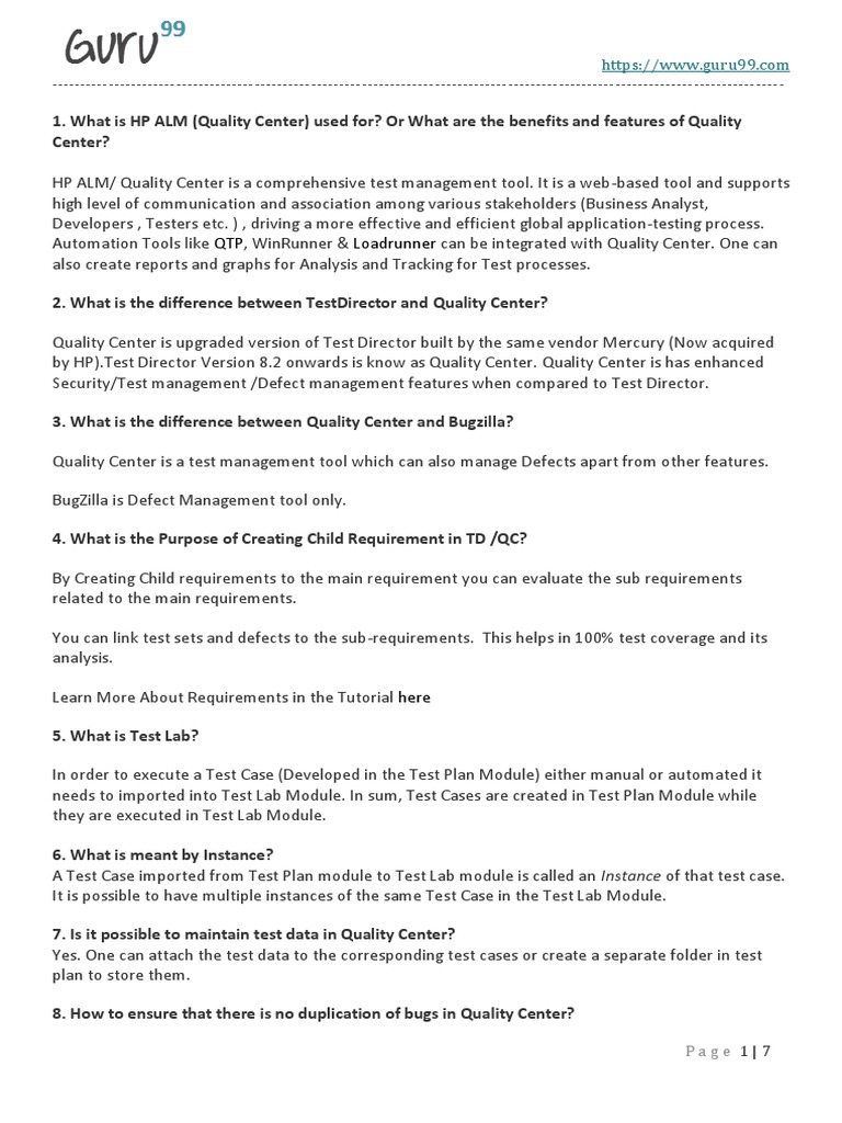 HP ALM - Interview Questions | PDF | Software Testing | Microsoft Excel HP ALM - Interview Questions | PDF | Software Testing | Microsoft Excel