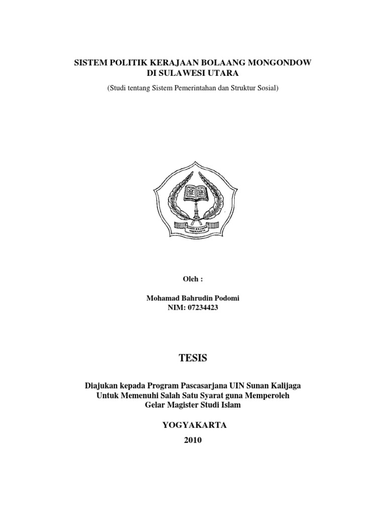 Sistem Politik Kerajaan Bolaang Mongondow Di Sulaw | PDF Sistem Politik Kerajaan Bolaang Mongondow Di Sulaw | PDF