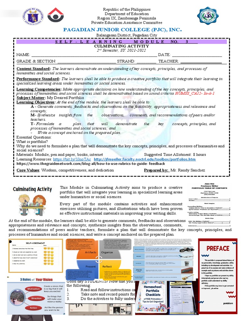 Module 3 CULMINATING ACTIVITY - (Week 5-6) | PDF | Learning | Science