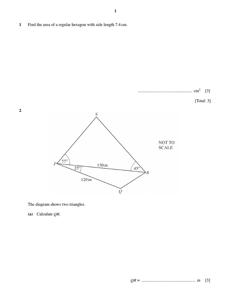 Trignonometry Non Right Angled Triangle | PDF