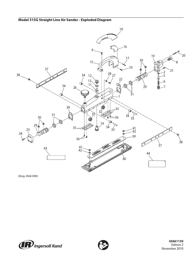 Model 315G Straight Line Air Sander - Exploded Diagram | PDF | Valve ...