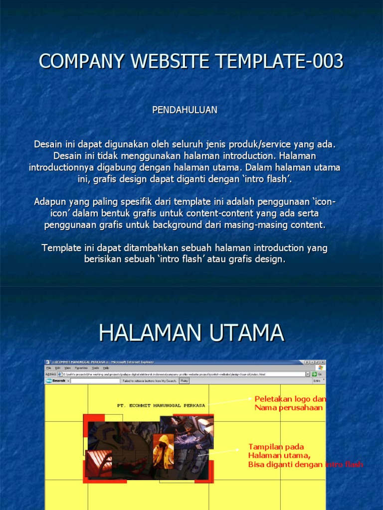 Company Website Template-003 | PDF