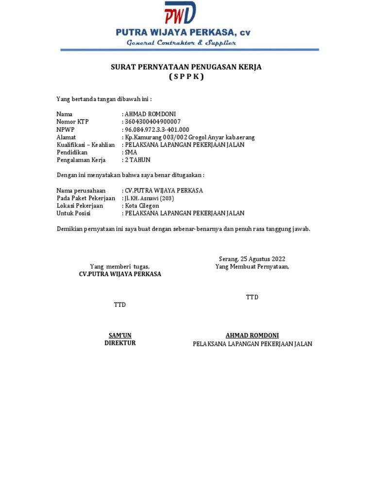 5.Sppk Ahmad Romdoni | PDF