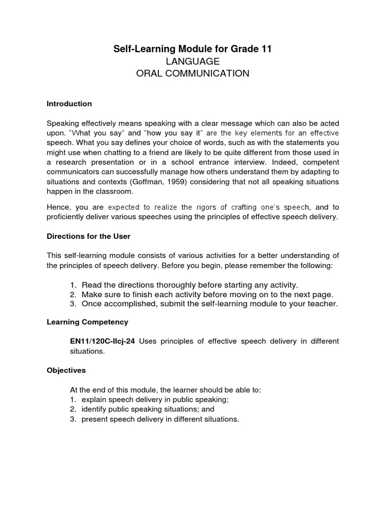 Oral Communication EN11120C IIcj 24 Daisy Gonzaga Final | PDF | Career ...